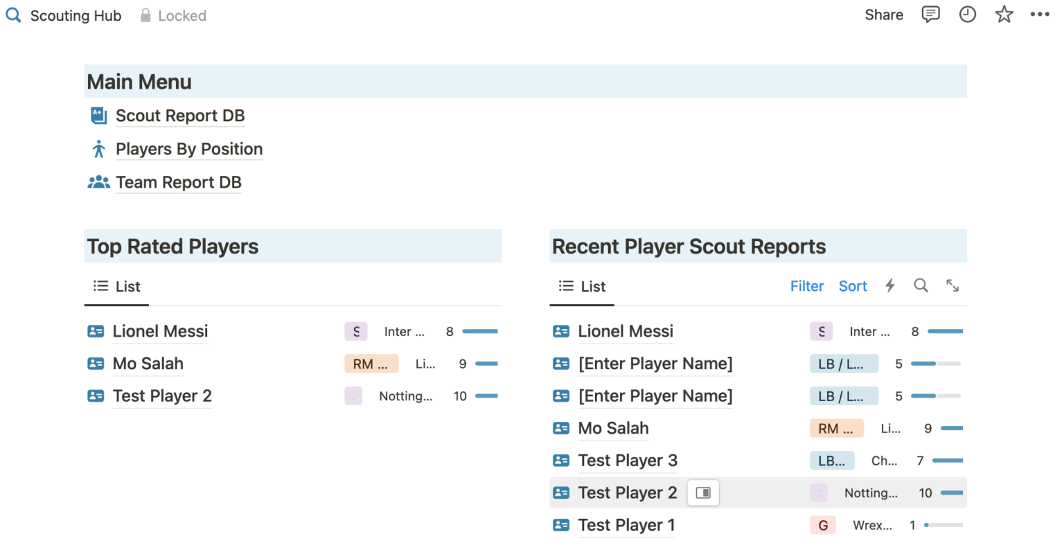Football Scouting Template with Notion [FREE] | Seif Khaled | Football ...